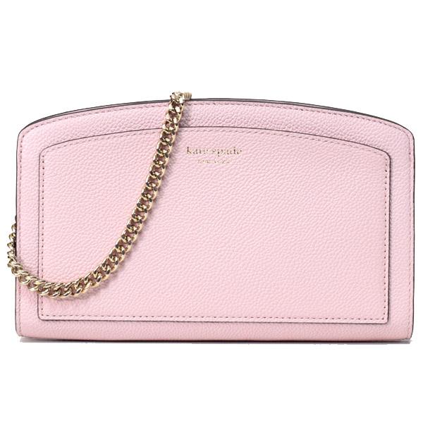 ケイトスペード バッグ katespade グレインレザー マルゴー チェーン イースト ウェスト クロスボディー 2WAY 斜めがけ ショルダー クラッチ バッグ チュチュピンク PWRU7303