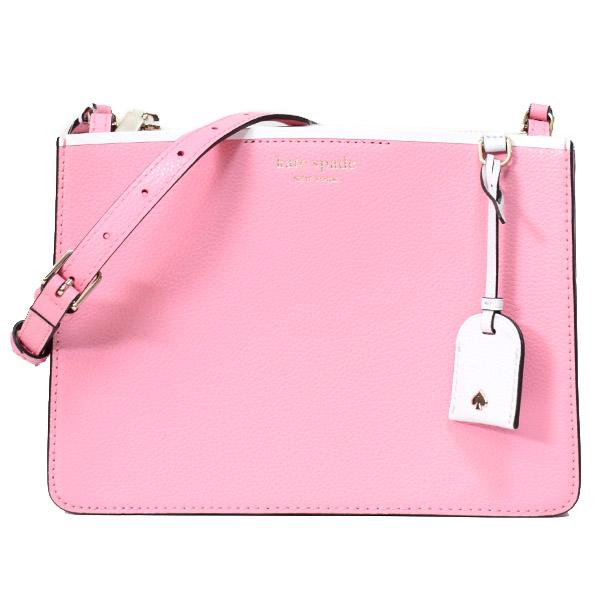 ケイトスペード バッグ katespade グレインレザー エヴァ クロスボディ 斜めがけ ショルダーバッグ ブライトカーネーション WKRU6957