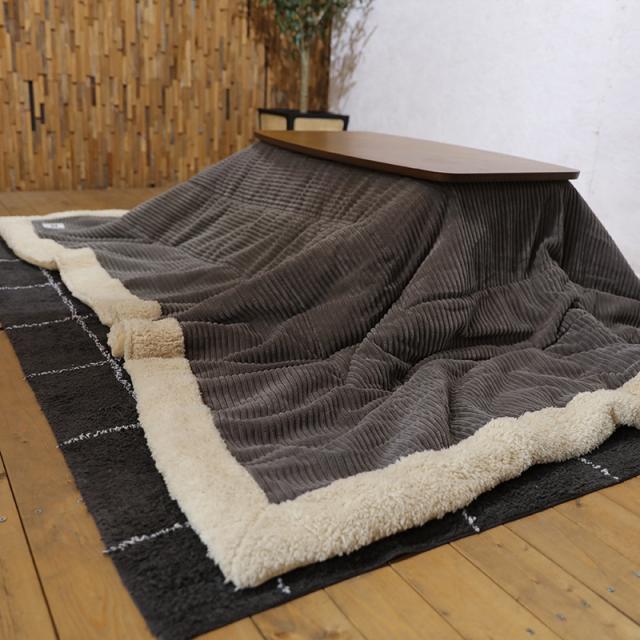 掛け布団単品】MUKF コーデュロイ 薄掛け こたつ布団 幅190 奥行190cm