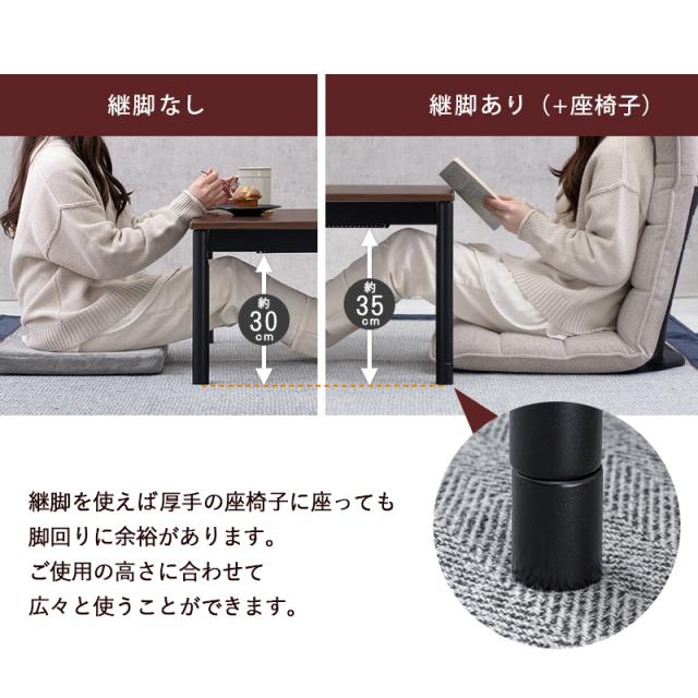 2点セット】こたつ+薄掛けこたつふとんセット 北欧柄 グリーン 丸柄 長方形