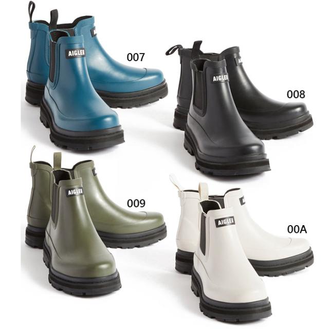 エーグル レディース ソフトレイン2 ラバーブーツ カジュアルシューズ 防水 レインブーツ ブラック 黒 ブルー 青 送料無料 AIGLE ZZFNC94