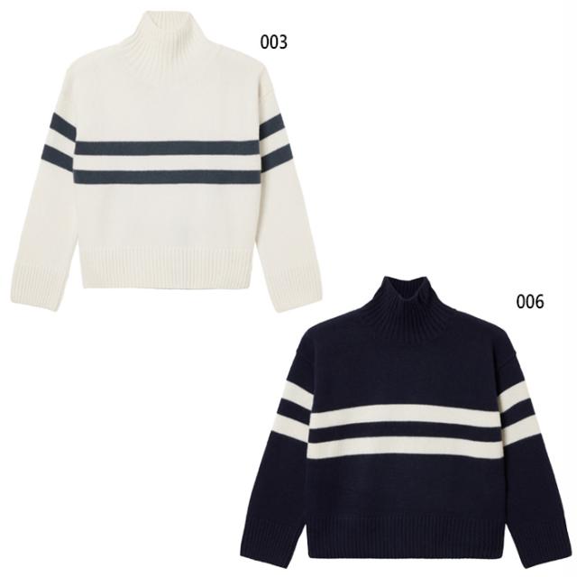 エーグル レディース クルーネックボーダーセーター カジュアルウェア トップス 長袖 送料無料 AIGLE ZAFBB74