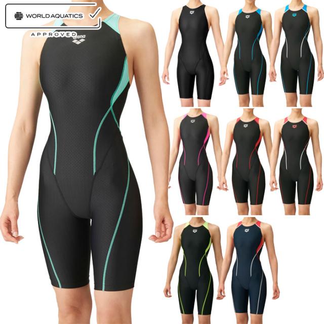 WA承認 アリーナ レディース アクアレーシング セイフリーバックスパッツ 着やストラップ スイムウエア スイミング 水泳 競泳水着 ブラック 黒 ネイビー 送料無料 arena ARN2050W