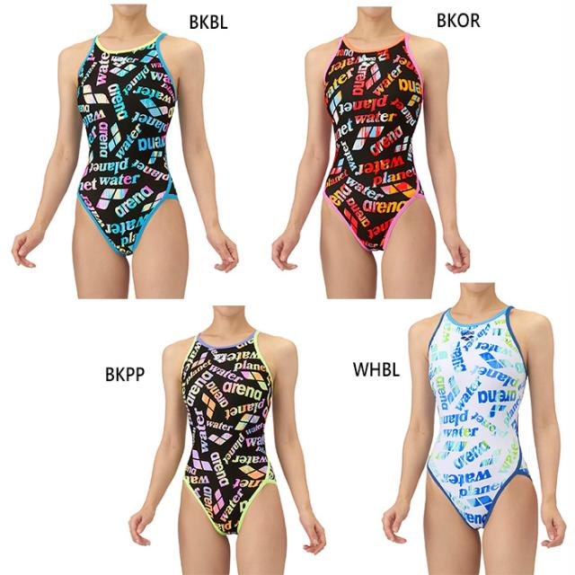 アリーナ レディース トレーニングワンピース タフスーツ オープンバック スイムウエア スイミング 水泳 競泳水着 練習用 ブルー 青 オレンジ パープル 紫 送料無料 arena AS5FWM18L