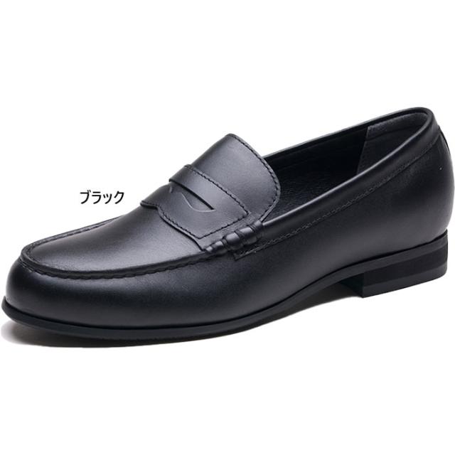 3E幅 アサヒシューズ メンズ ビッグベン BB7711 ビジネスシューズ ローファー 通勤 通学 牛革 撥水加工 ブラック 黒 送料無料 asahi shoes AM77111