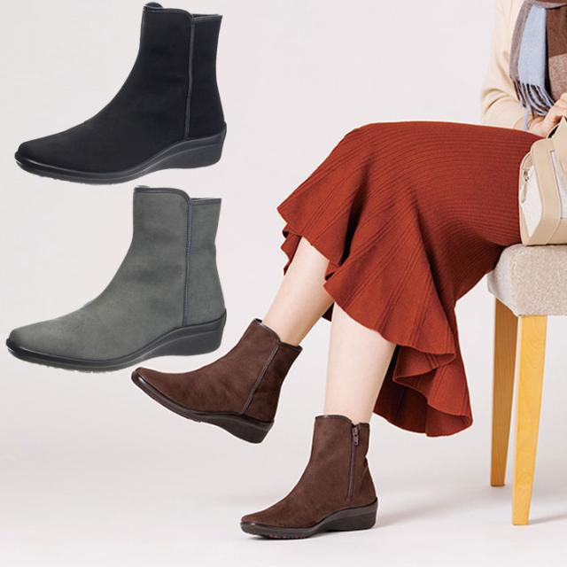 3E幅 アサヒシューズ レディース トップドライ TDY3999 カジュアルシューズ ブーツ 防水 防滑 内側ファスナー付き ブラック 黒 グレー ブラウン 茶色 灰色 送料無料 asahi shoes AF39991 AF39992 AF39997