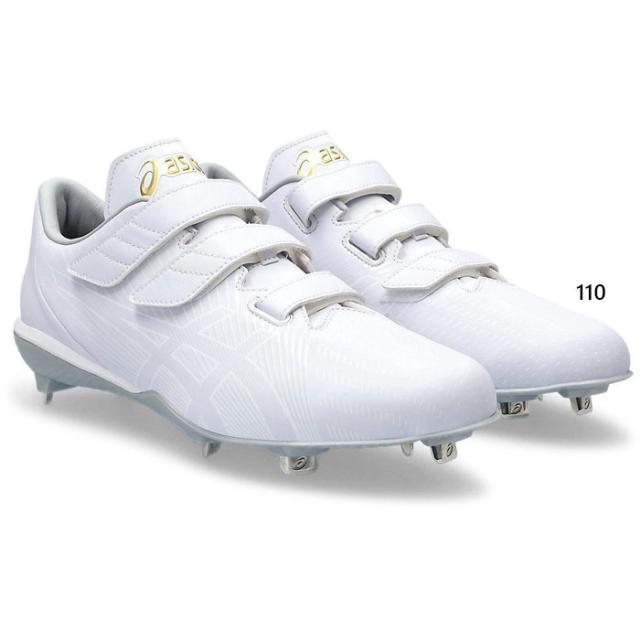 アシックス メンズ ゴールドステージ GOLDSTAGE MG 2 野球シューズ スパイク 金具スパイク 金属 ベルトタイプ ホワイト 白 送料無料 asics 1123A045