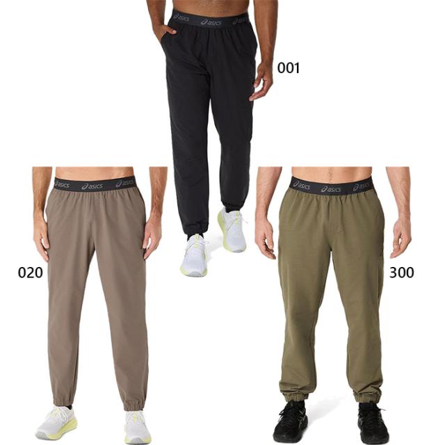 アシックス メンズ ダブルウィーブパンツ フィットネス トレーニングウェア ボトムス ブラック 黒 グレー グリーン 灰色 緑 送料無料 asics 2031E907