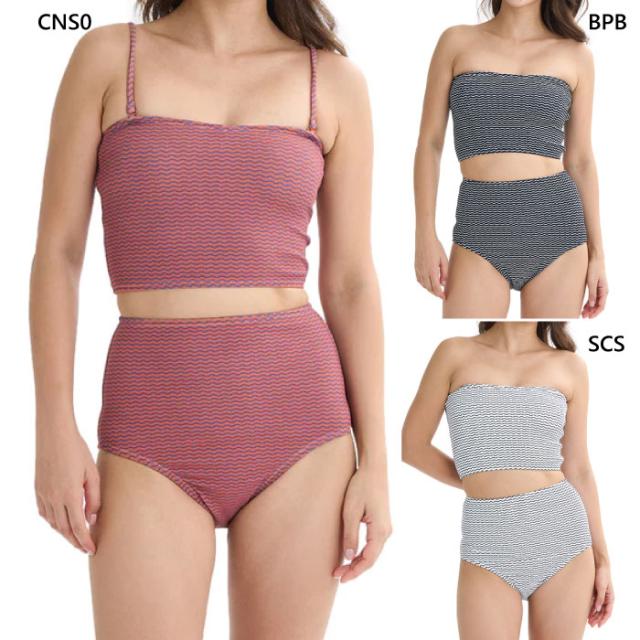 ビラボン レディース ハイウエスト タンキニ 水着 STRIP HIGH WAIST TANKINI カジュアル水着 サーフ カジュアル ホワイト 白 ブラック 黒 ピンク 送料無料 BILLABONG BF01C803