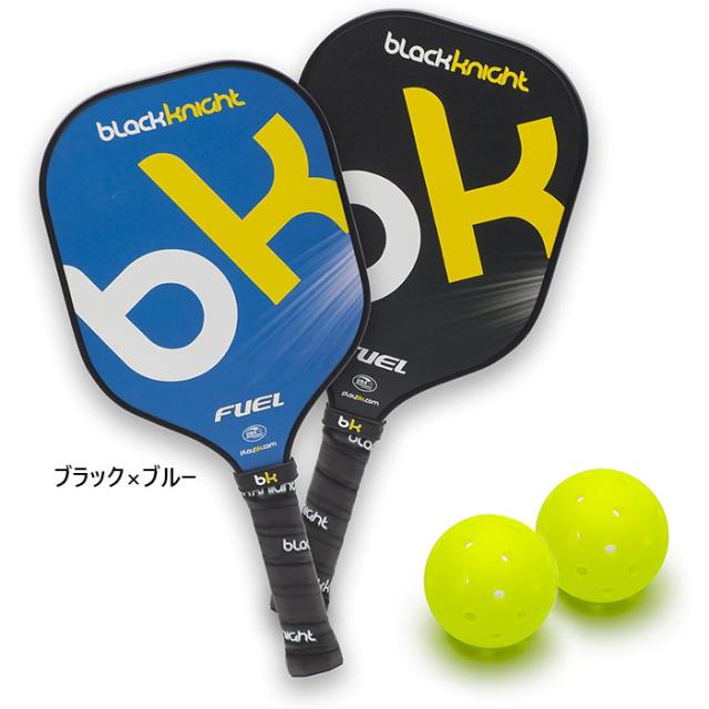 パドル2本+ボール2個 セット ブラックナイト メンズ レディース フューエル FUEL ピックルボール パドル ラケット ブラック 黒 送料無料 blackknight PP-9136
