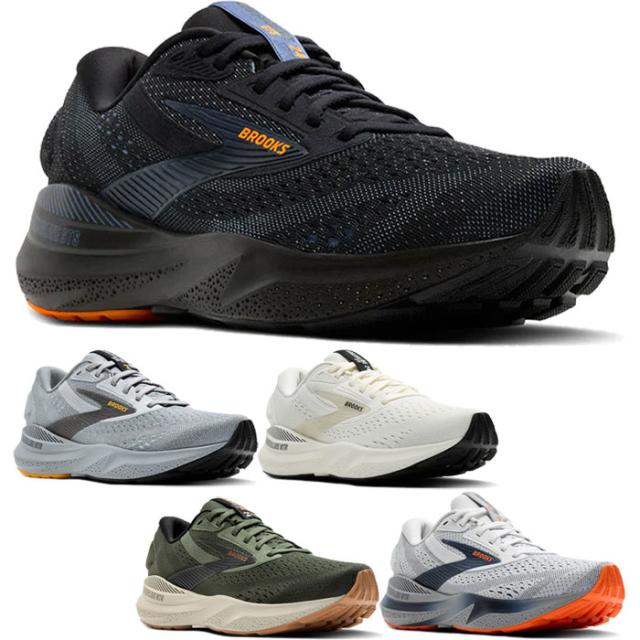 D幅 レギュラー幅 ブルックス メンズ アドレナリン GTS24 Adrenaline ランニングシューズ ジョギング マラソン 紐靴 ローカット ホワイト 白 ブラック 黒 グレー 灰色 送料無料 BROOKS BRM4373