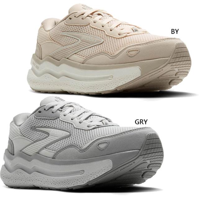 B幅 ブルックス レディース ゴーストマックス SE GHOST MAX SE ランニングシューズ ジョギング マラソン グレー ベージュ 灰色 送料無料 BROOKS BRW4332