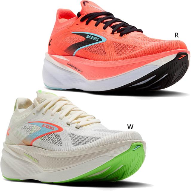 D幅 ブルックス メンズ ハイペリオンマックス3 Hyperion MAX 3 ランニングシューズ ジョギング マラソン ホワイト 白 レッド 赤 送料無料 BROOKS BRM4673