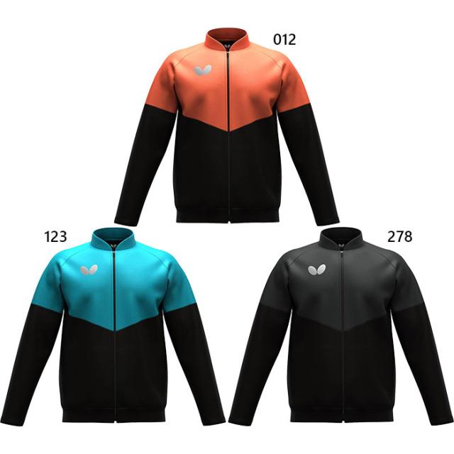 バタフライ メンズ レディース ウィルバー・TRジャケット 卓球ウェア トップス 長袖 吸水速乾 トレーニング ブラック 黒 ブルー 青 送料無料 Butterfly 47250