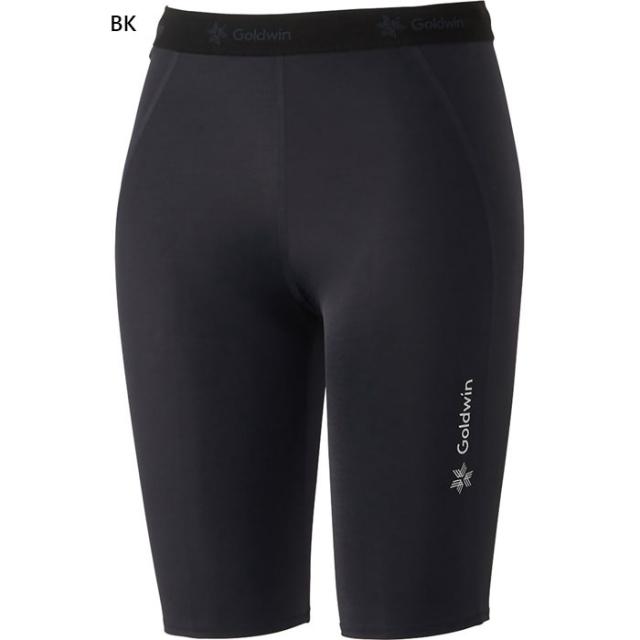 シースリーフィット ゴールドウィン レディース コンプレッションハーフタイツ アンダーウェア スポーツインナー レーニングウェア ボトムス 着圧 ブラック 黒 送料無料 C3fit Goldwin GCW04366