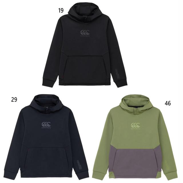 大きいサイズ カンタベリー メンズ ダフテックエアーライト プルオーバーフーディー フィットネス トレーニングウェア トップス 長袖 保温 ブラック 黒 カーキ 送料無料 canterbury RG425568B