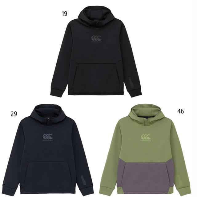 カンタベリー メンズ レディース ダフテックエアーライト プルオーバーフーディー フィットネス トレーニングウェア トップス 長袖 保温 ブラック 黒 カーキ 送料無料 canterbury RG425568