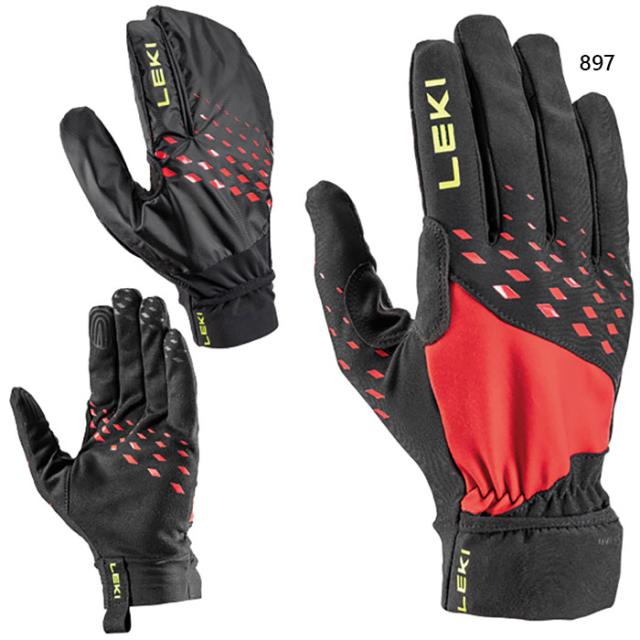 キャラバン メンズ レディース レキ LEKI ウルトラトレイル ストーム 手袋 グローブ 防風 登山 トレッキング タッチパネル対応 ブラック 黒 送料無料 CARAVAN 1300518
