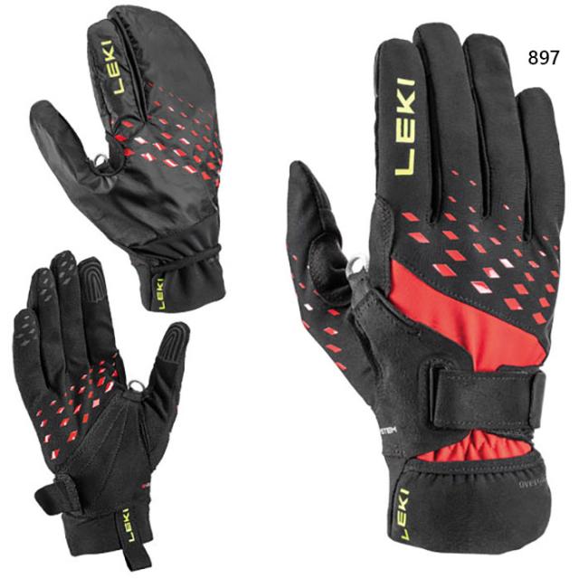 キャラバン メンズ レディース レキ LEKI ウルトラトレイル ストーム シャーク 手袋 グローブ 防風 登山 トレッキング タッチパネル対応 ブラック 黒 送料無料 CARAVAN 1300516