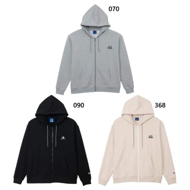 チャンピオン メンズ テックウィーブ テリージップフーデッドスウェットシャツ パーカー トップス カジュアルウェア ジップアップ 長袖 ブラック 黒 グレー 灰色 送料無料 Champion C3-CS114