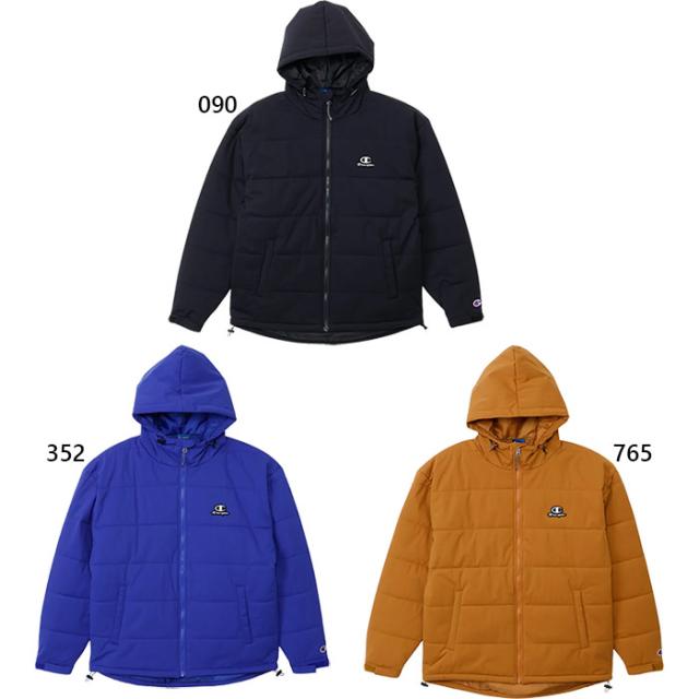 チャンピオン メンズ ジップフーデッドジャケット フィットネス トレーニングウェア トップス アウター ブラック 黒 ブルー ブラウン 青 茶色 送料無料 Champion C3CS610