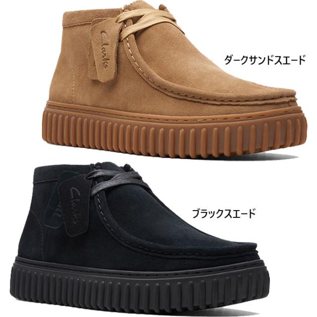 クラークス メンズ トーヒルハイ Torhill Hi カジュアルシューズ ブラック 黒 カーキ 送料無料 Clarks 26173663 26173664