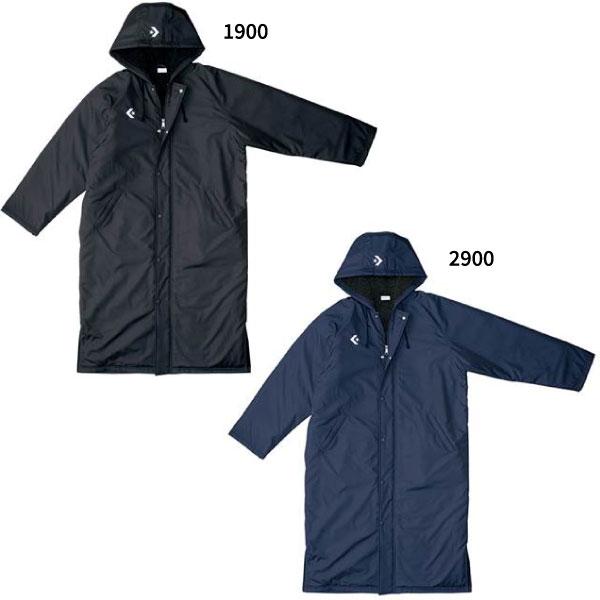 コンバース メンズ ロングボアコート バスケットボールウェア ジャケット アウター ロングコート 長袖 ベンチコート 防寒 保温 ブラック 黒 ネイビー 送料無料 CONVERSE CB162601