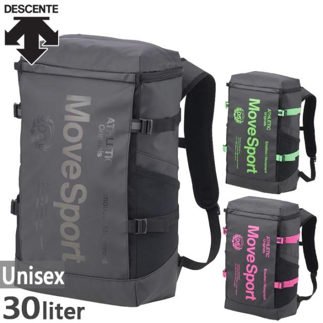 30L デサント メンズ レディース ムーブスポーツ MOVESPORT スクエアバッグ30 リュックサック デイパック バックパック バッグ 鞄 ブラック 黒 送料無料 DESCENTE ST5SBP30U