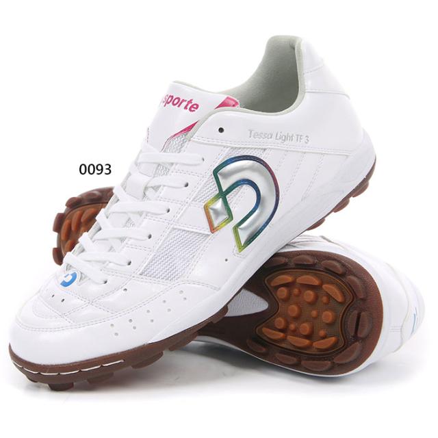 デスポルチ メンズ レディース テッサライトTF3 Tessa Light TF3 フットサルシューズ ターフ・人工芝用 屋外 トレーニングシューズ トレシュー ホワイト 白 送料無料 desporte DS-2142