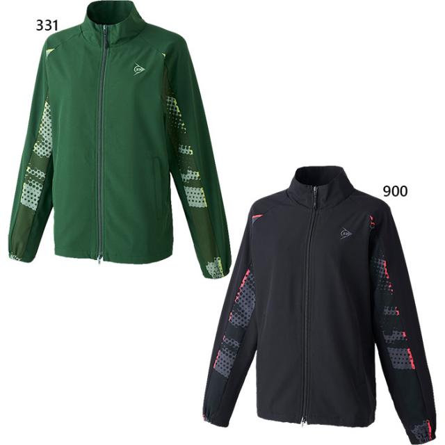 ダンロップ レディース ウインドジャケット WIND JACKET テニス バドミントンウェア トップス 上着 アウター 長袖 ブラック 黒 カーキ 送料無料 DUNLOP DAW4460W