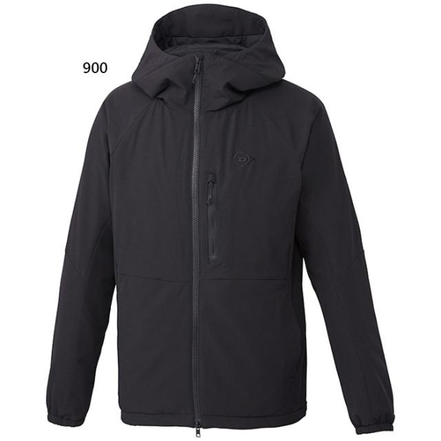 ダンロップ メンズ レディース ショート コート SHORT COAT テニス バドミントンウェア トップス 上着 アウター 長袖 ブラック 黒 送料無料 DUNLOP DAF6440