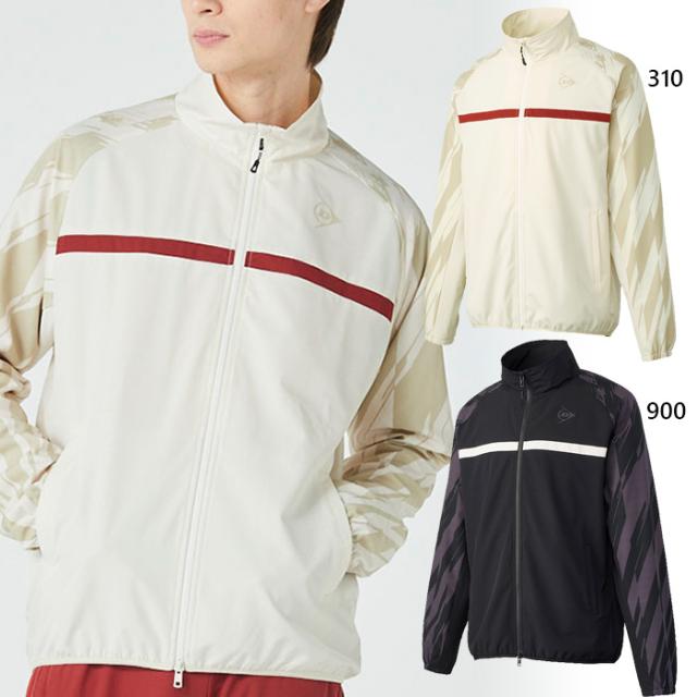 ダンロップ メンズ レディース ウインドジャケット WIND JACKET テニス バドミントンウェア トップス ブラック 黒 送料無料 DUNLOP DAW4540