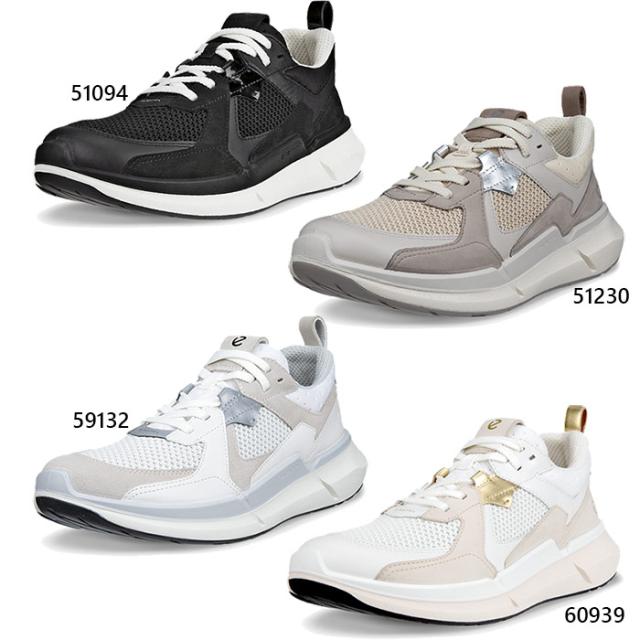 エコー レディース レザースニーカー バイオム biom 2.2 シューズ 紐靴 ローカット ホワイト 白 ブラック 黒 グレー 灰色 送料無料 ecco 830773