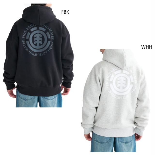 エレメント メンズ OGO HOOD FULL ZIP パーカー パーカー トップス ホワイト 白 ブラック 黒 送料無料 ELEMENT BF022002