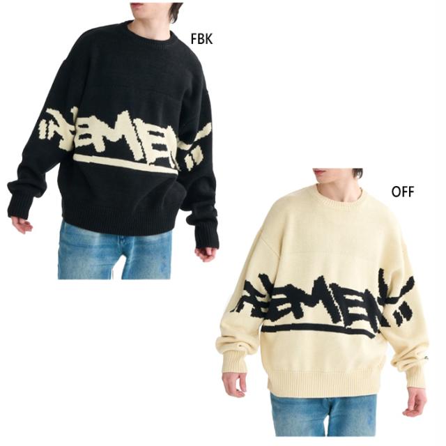 エレメント メンズ タッグ TAG KNIT セーター カジュアルウェア トップス 長袖 ホワイト 白 ブラック 黒 送料無料 ELEMENT BF022650