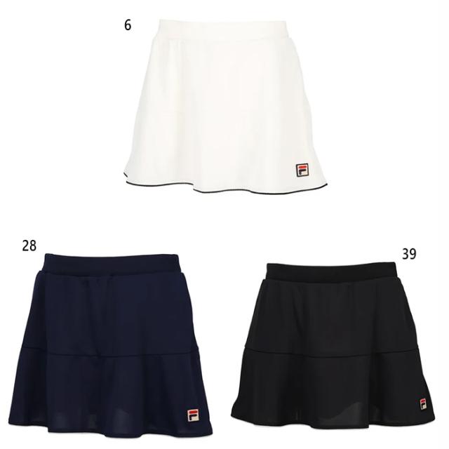 フィラ レディース スコート テニス バドミントンウェア ボトムス スコート ホワイト 白 ブラック 黒 ネイビー 送料無料 FILA EL0222