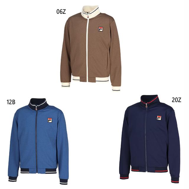 フィラ メンズ トラックジャケット テニス バドミントンウェア トップス 長袖 ネイビー ブラウン 茶色 送料無料 FILA EM0272