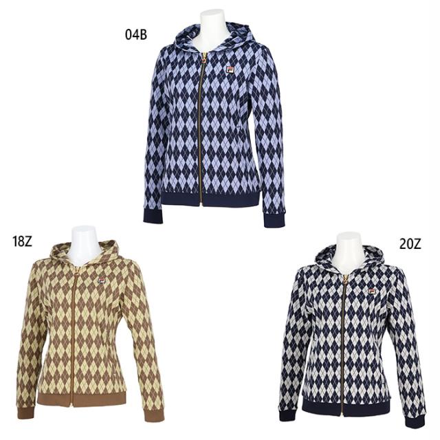 フィラ レディース フルジップパーカー 上着 アウター トップス テニス バドミントンウェア 長袖 グレー ネイビー イエロー 灰色 黄色 送料無料 FILA EL0240