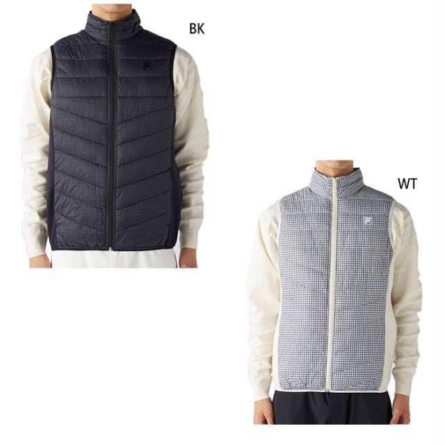 フィラ ゴルフ メンズ 極薄ハイブリッドダウンベスト ゴルフウェア トップス 上着 アウター ホワイト 白 ブラック 黒 送料無料 FILA GOLF 785209