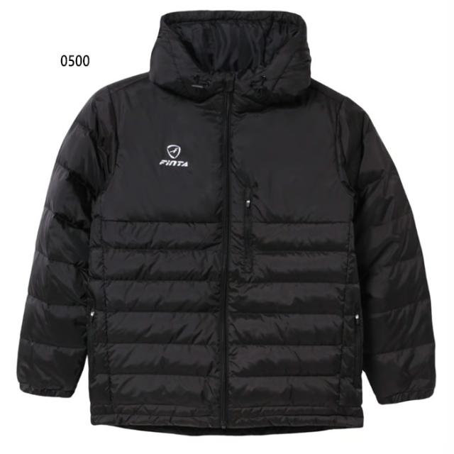 フィンタ メンズ ダウンジャケット サッカーウェア フットサルウェア トップス 長袖 中綿 ブラック 黒 送料無料 FINTA FT3504