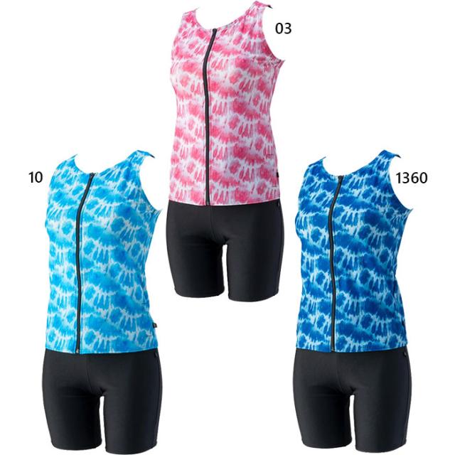 フットマーク レディース 長持ちする水着セパレーツ スイムウエア スイミング 水泳 フィットネス水着 ブルー 青 ピンク 送料無料 FOOTMARK 250069