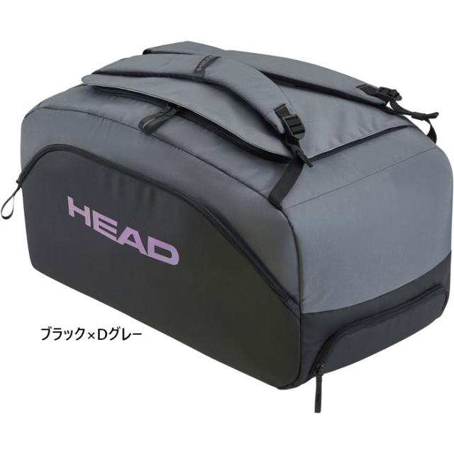 60L ヘッド メンズ レディース プロ エックス ショートバッグ Pro X Duffle Sport Bag バッグ 鞄 ダッフルバッグ ボストンバッグ 旅行 遠征 テニス ブラック 黒 送料無料 HEAD 260155