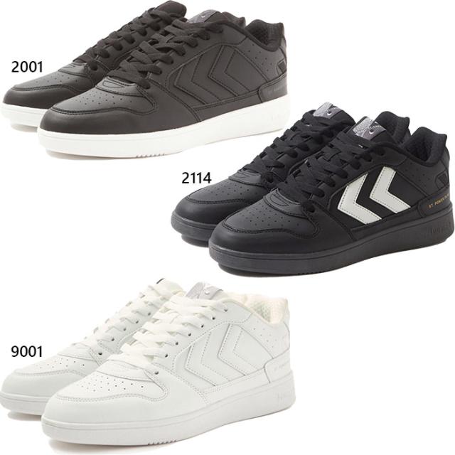 ヒュンメル メンズ レディース パワー プレイ ST. POWER PLAY スニーカー シューズ 紐靴 ローカット ホワイト 白 ブラック 黒 送料無料 hummel HM222815