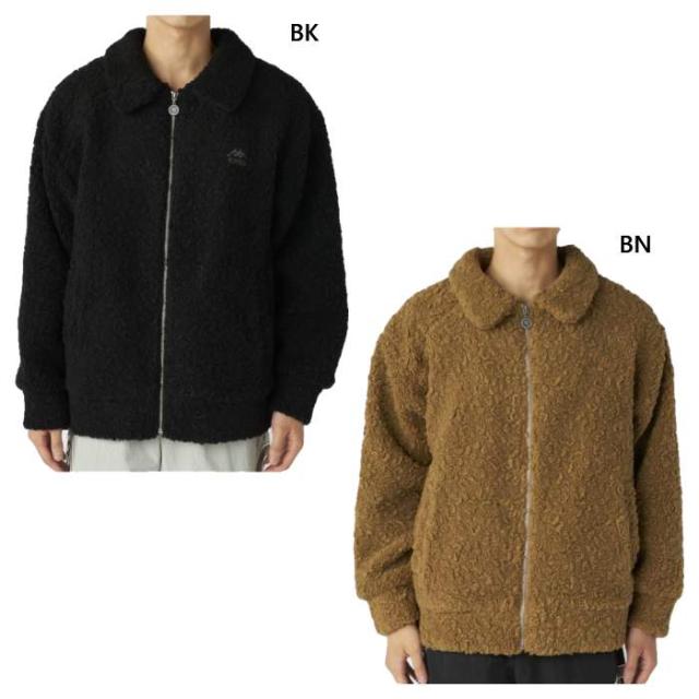 カッパ メンズ オーセンティック AUTHENTIC ボアフリースジャケット カジュアルウェア トップス 上着 アウター 長袖 ブラック 黒 ブラウン 茶色 送料無料 Kappa 245320