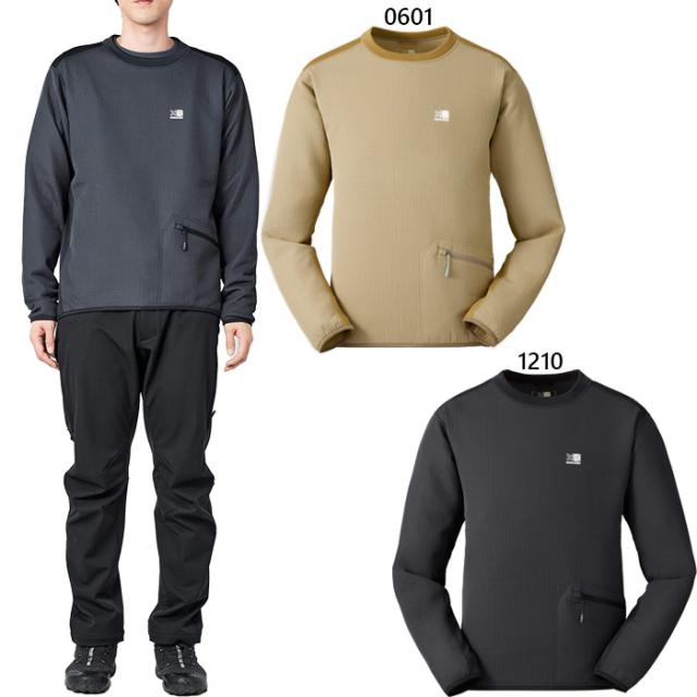 カリマー メンズ オクタ ミッドレイヤー クルー octa midlayer crew アウトドアウェア トップス 長袖 グレー ベージュ 灰色 送料無料 karrimor 101599