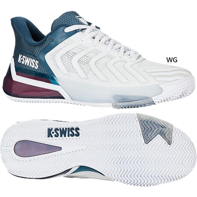 ケースイス メンズ ウルトラショット4 ULTRASHOT 4 HB テニスシューズ オムニ・クレーコート用 ローカット ホワイト 白 送料無料 K･SWISS KS04438129