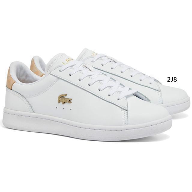 ラコステ レディース カーナビー セット CARNABY SET 224 3 SFA レザースニーカー シューズ 紐靴 ローカット ベージュ 送料無料 LACOSTE 48SFA0014
