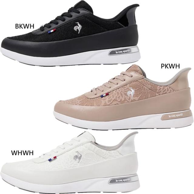 さっと履ける 2E幅 ルコックスポルティフ レディース LCS セーヴル II ワイド SI NEXTEP スニーカー ハンズフリーシューズ 消臭 軽量 ホワイト 白 ブラック 黒 ピンク 送料無料 le coq sportif LU5FSN73LZ