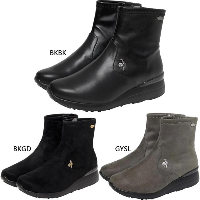 ルコックスポルティフ レディース LCS アンジェ II ショートブーツ ウィンターブーツ カジュアルシューズ 防水 ブラック 黒 送料無料 le coq sportif LU5FBT84LZ