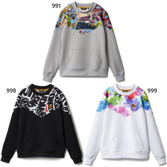 ラウドマウス レディース 軽量ダンボールニット 柄切替トレーナー ゴルフウェア トップス 長袖 ホワイト 白 ブラック 黒 グレー 灰色 送料無料 LOUDMOUTH 774450